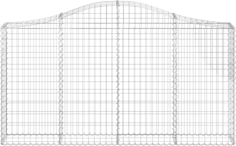 Klenuté gabionové koše 12ks 200x30x100/120cm pozinkované železo 3145440
