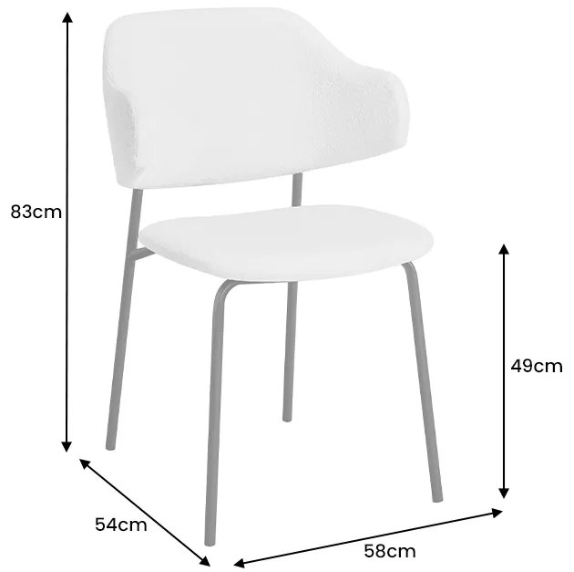 Designová jídelní židle Takuya bílá / černá
