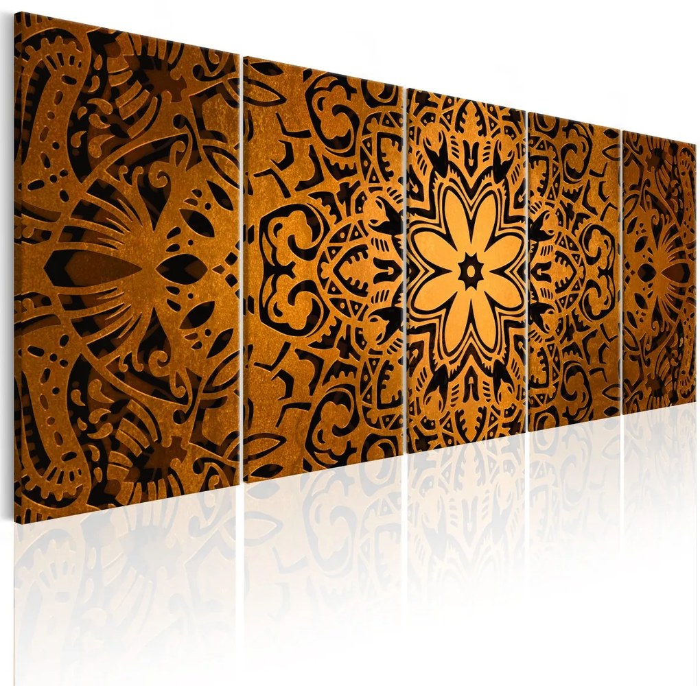 Moderní obrazy na zeď - tygří mandala (150x60 cm) - Murando DeLuxe