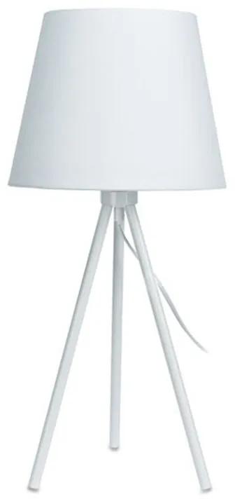 DekorStyle Bílá stolní lampa se stínidlem 55 cm