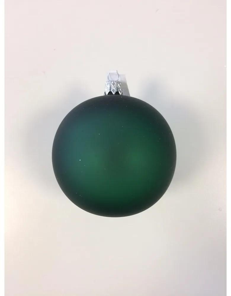 Vánoční koule 7 cm - mat SET/6ks - zelená