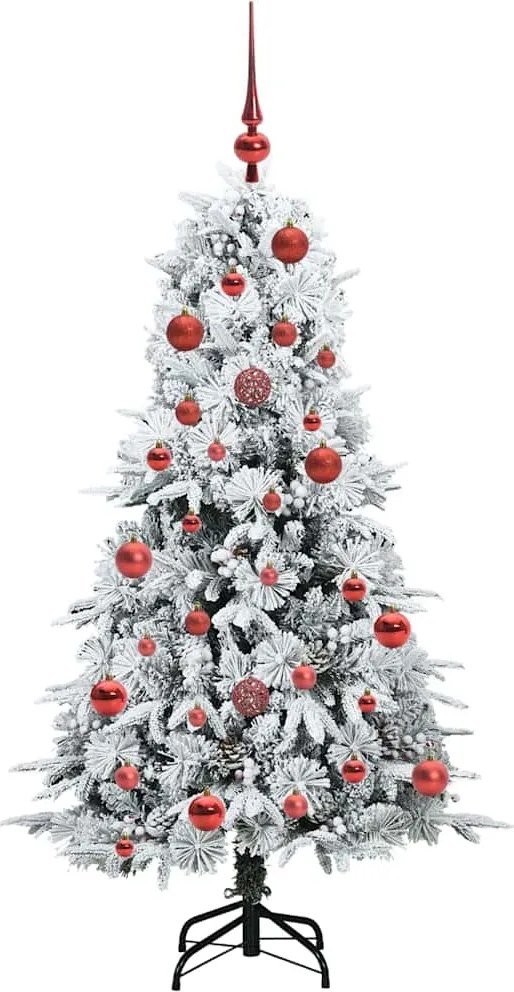 Umělý Skládací Vánoční Strom s stojanem Bílá 150 cm PE a PVC 3397471