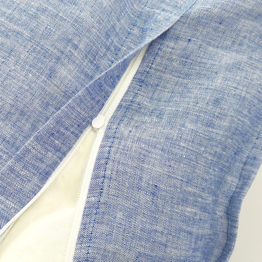 TULULUM Lněné povlečení COMFORT MELANGE BLUE - SADA Složení sady: 140 x 200 cm + 50 x 70 cm