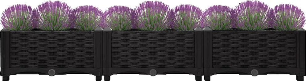 Vyvýšený záhon 120 x 40 x 23 cm polypropylen 316528