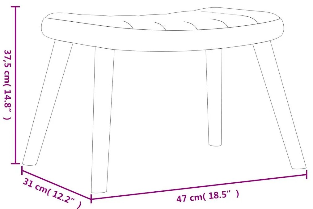 vidaXL Marketos Houpací křeslo se stoličkou tmavě šedé samet