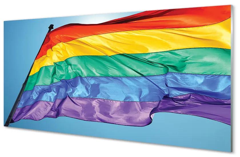 akrylový obraz barevné vlajky 100x50 cm