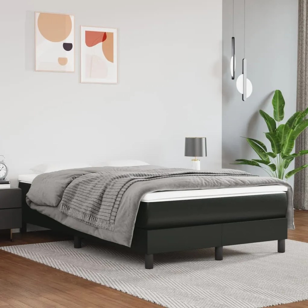 vidaXL Box spring postel 120 x 200 cm umělá kůže [3120689] Barva: Šedá