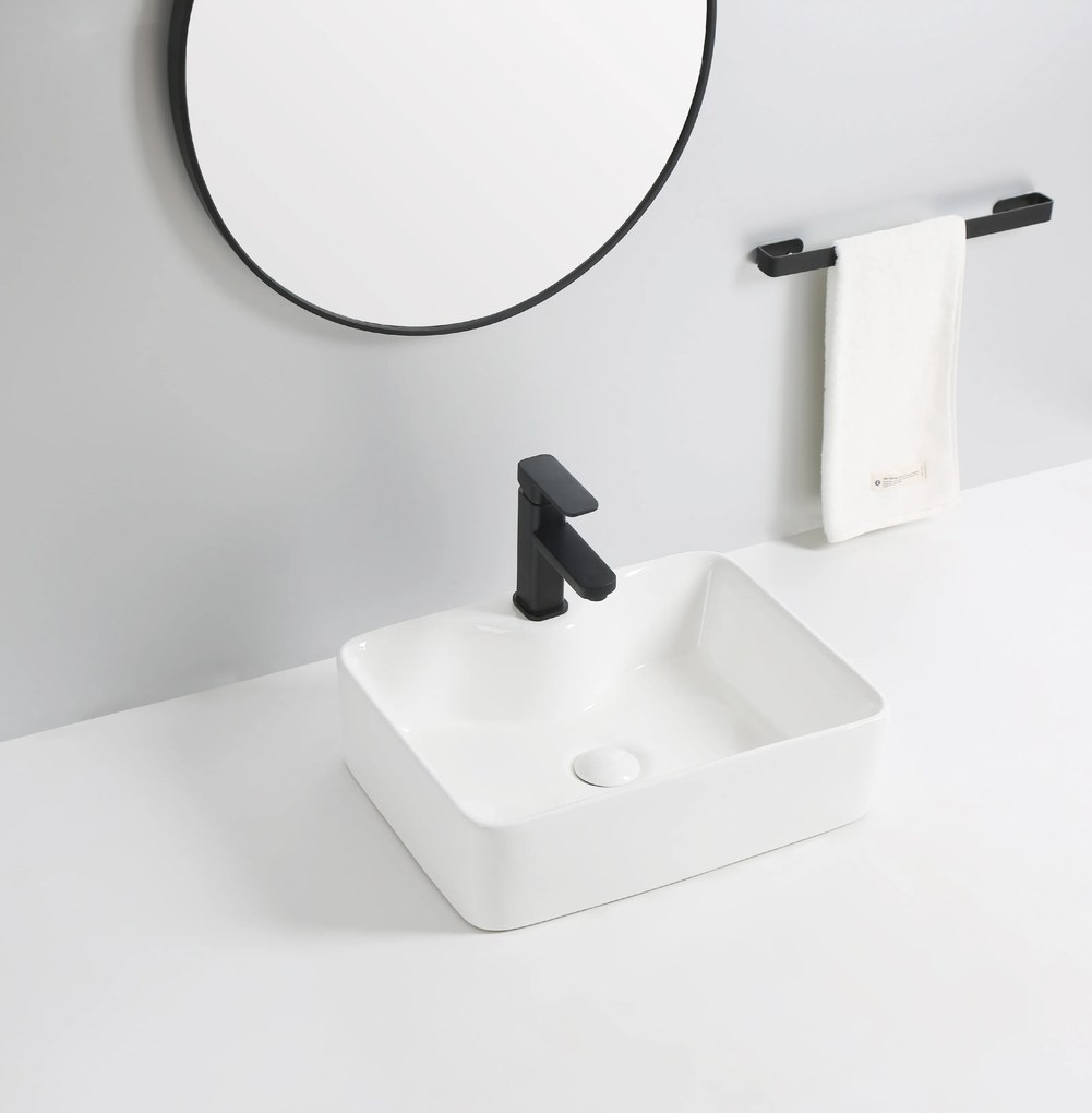 Erga Joyce, umyvadlo na desku 480x370x130 mm, bílá lesklá, ERG-V03-9105-WH