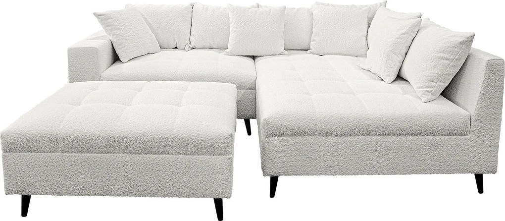 XXXLutz ROHOVÁ SEDAČKA, textil, světle šedá MID.YOU - Sedací soupravy - 001628000320
