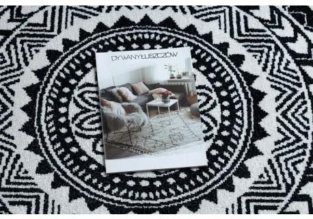 Dywany Luszczow Kulatý koberec FUN Napkin ubrousek - černý Rozměr koberce: 200 cm KRUH