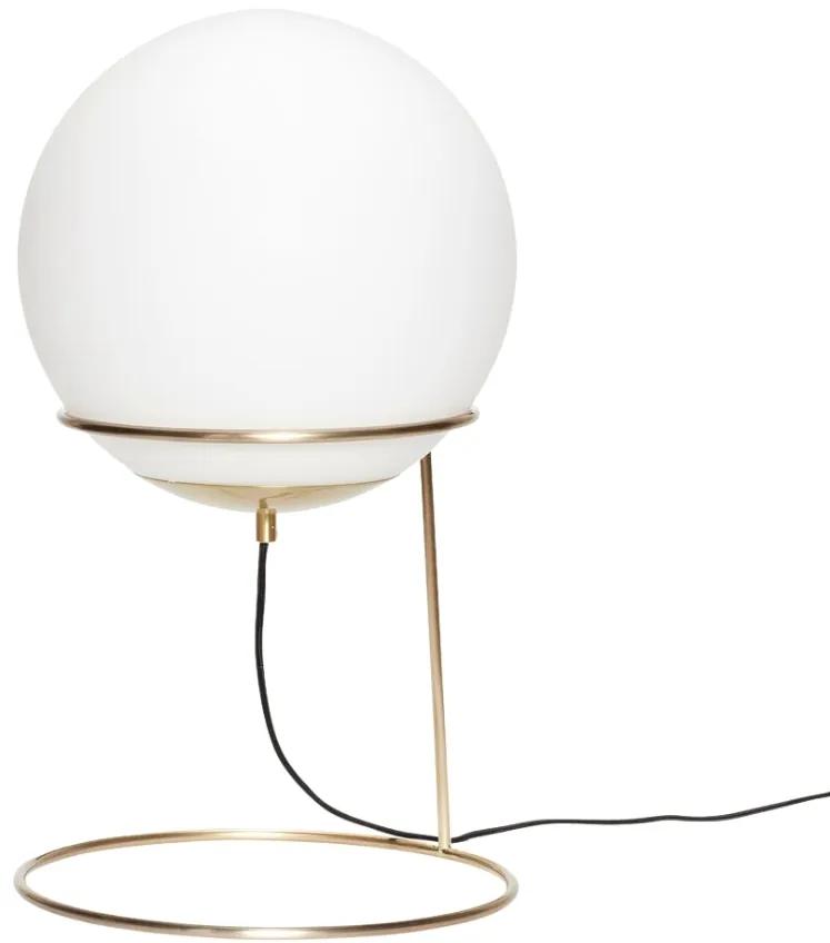 Bílo zlatá kovová stolní lampa Hübsch Loun 53 cm