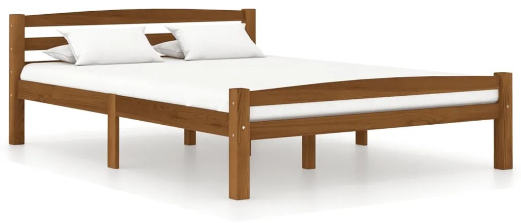 Rám postele medově hnědý masivní borovice 120 x 200 cm,  322077