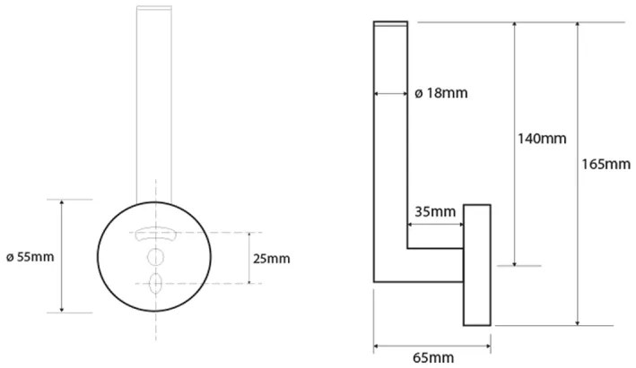 Sapho X-ROUND držák toaletního papíru rezervní, chrom XR701