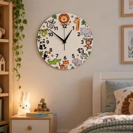 Dětské nástěnné hodiny se zvířátky | SENTOP HLC91090