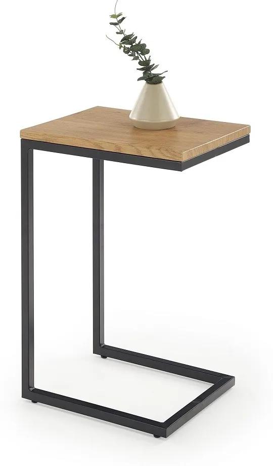 HALMAR Konferenční stolek Nico 40x30x60cm - černý/dub zlatý