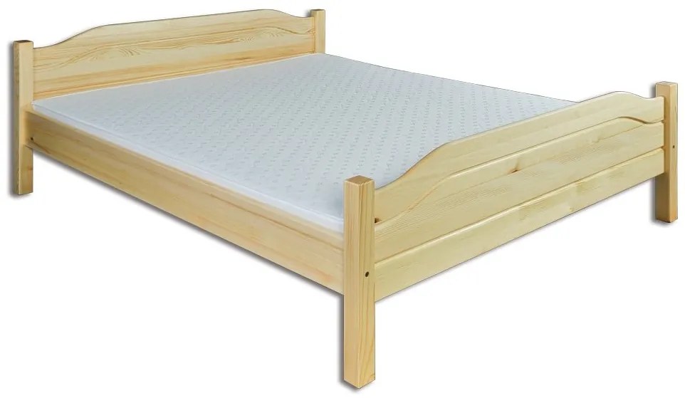 Drewmax Dřevěná postel 200x200 LK101 borovice