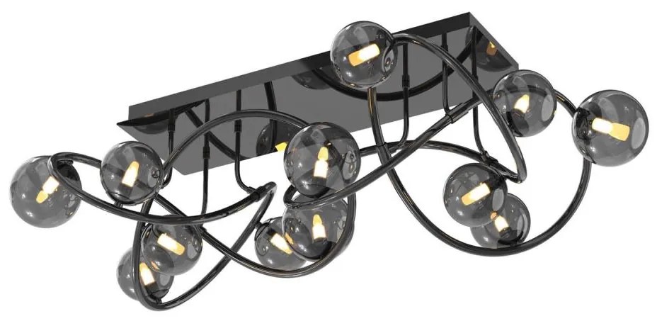 Wofi 9014-1205 - LED Přisazený lustr NANCY 12xG9/3,5W/230V černá/chrom