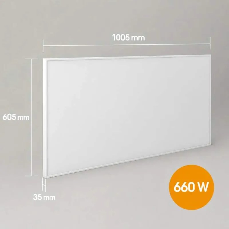ByeCold | Stropní infrapanel | S termostatem | 660W | 105x60 cm | Dálkový ovladač | Výhřevnost 12m² | 4H1006