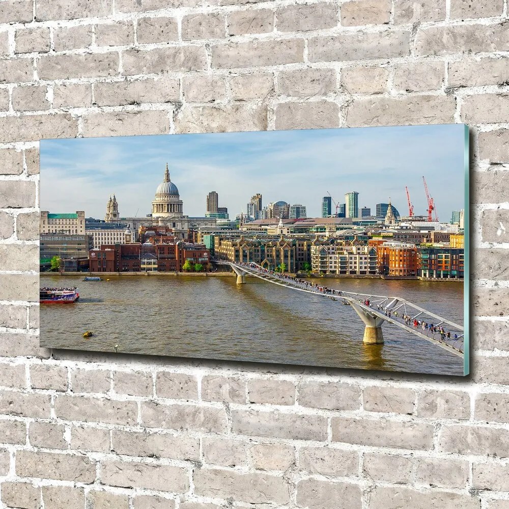 Wallmuralia Foto obraz fotografie na skle Temže Londýn 140x70 cm