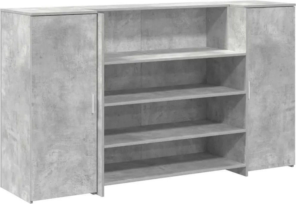Recepční stůl betonově šedý 180x50x103,5 cm kompozitní dřevo 3324172