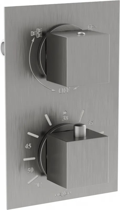 Mexen Cube termostatická vana-sprchová baterie 2-cestná, grafit - 77502-66