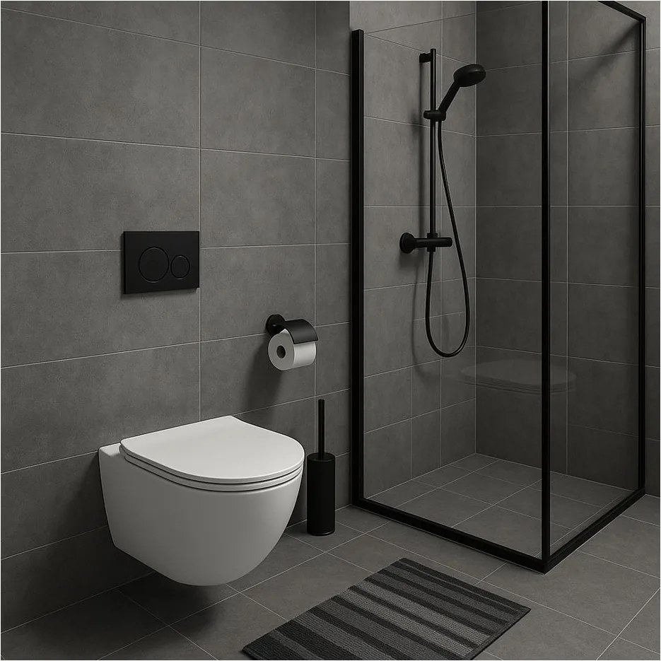 Závěsný set GEBERIT Duofix Basic+ WC LENA Rimless 48 x 36 cm + pomalu padající deska Slim, bílá, 3322XX00+39010100