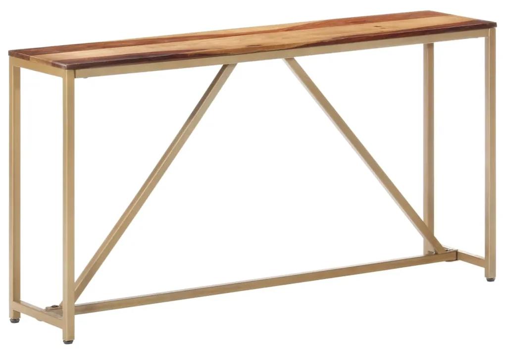 286338 vidaXL Konzolový stolek 140 x 35 x 76 cm masivní sheeshamové dřevo