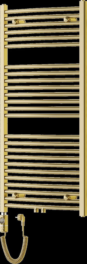 Mexen Ares, elektrické topné těleso 1200x600 mm + topná tyč 600 W, zlatá lesklá, W102-1200-600-2600-50