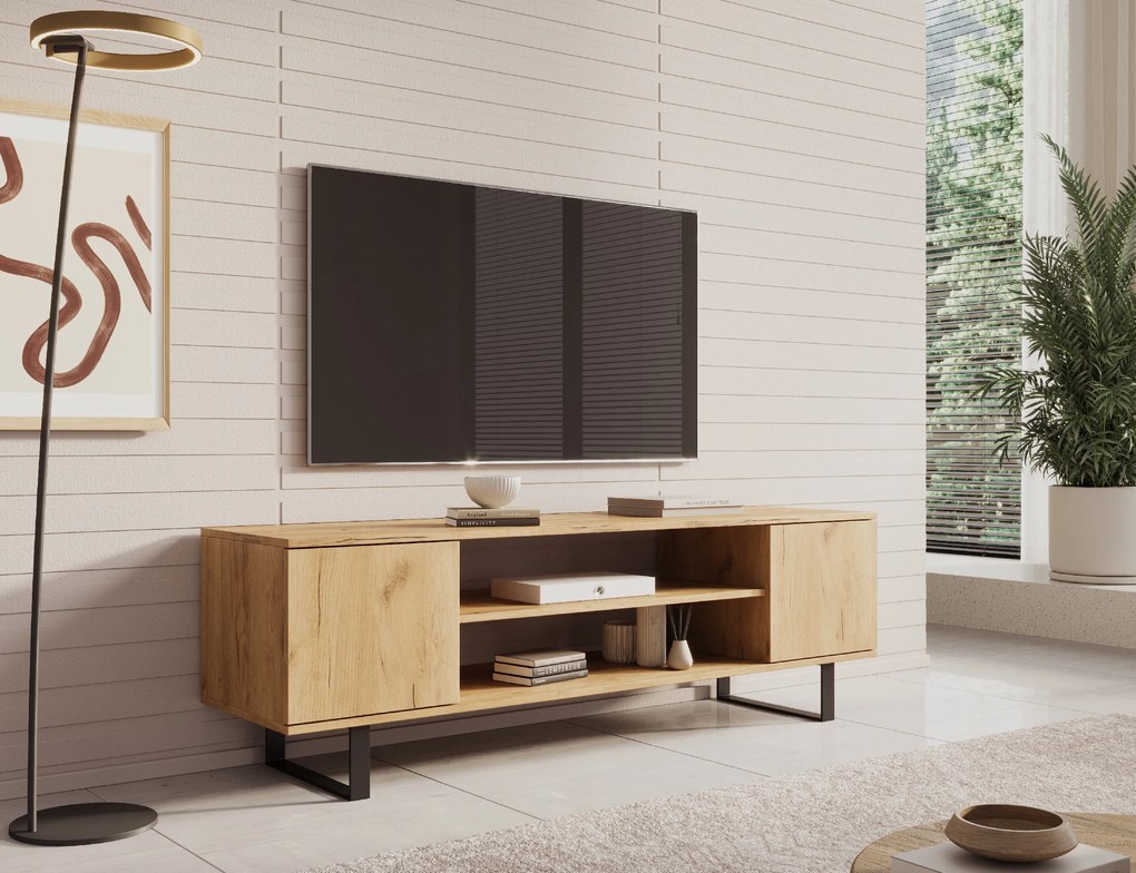 ADRK Furniture Skříňka RTV Lofter 155 cm RTV-LOF-OC-155