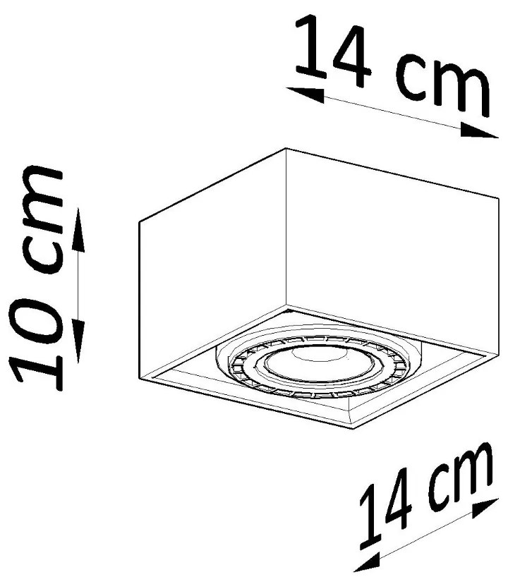 Stropní svítidlo Quatro, 1x dřevěné stínítko