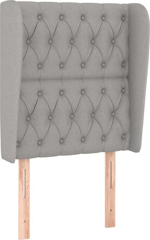 Box spring postel s matrací světle šedá 80 x 200 cm textil 3128717