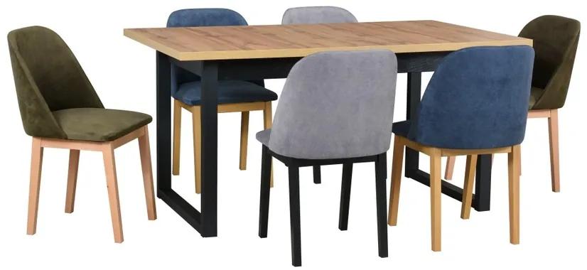 Jídelní stůl IKON 3 L + doprava zdarma deska stolu bílá, nohy stolu černá
