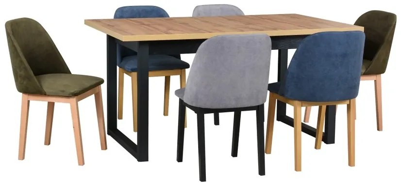 Jídelní stůl IKON 3 L + doprava zdarma deska stolu grandson, nohy stolu černá