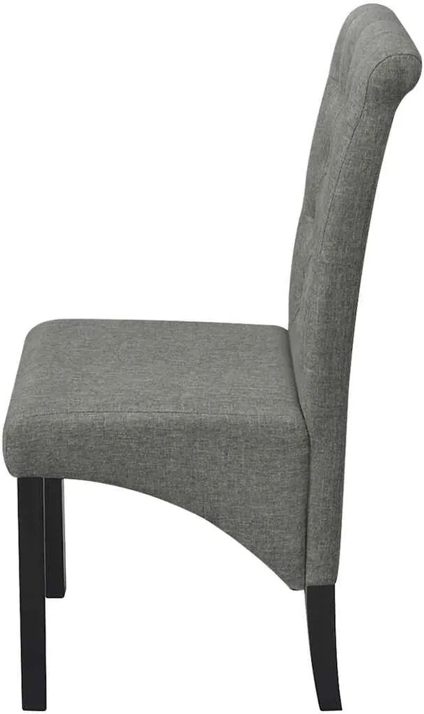 Jídelní židle 2 ks světle šedé textil 242222
