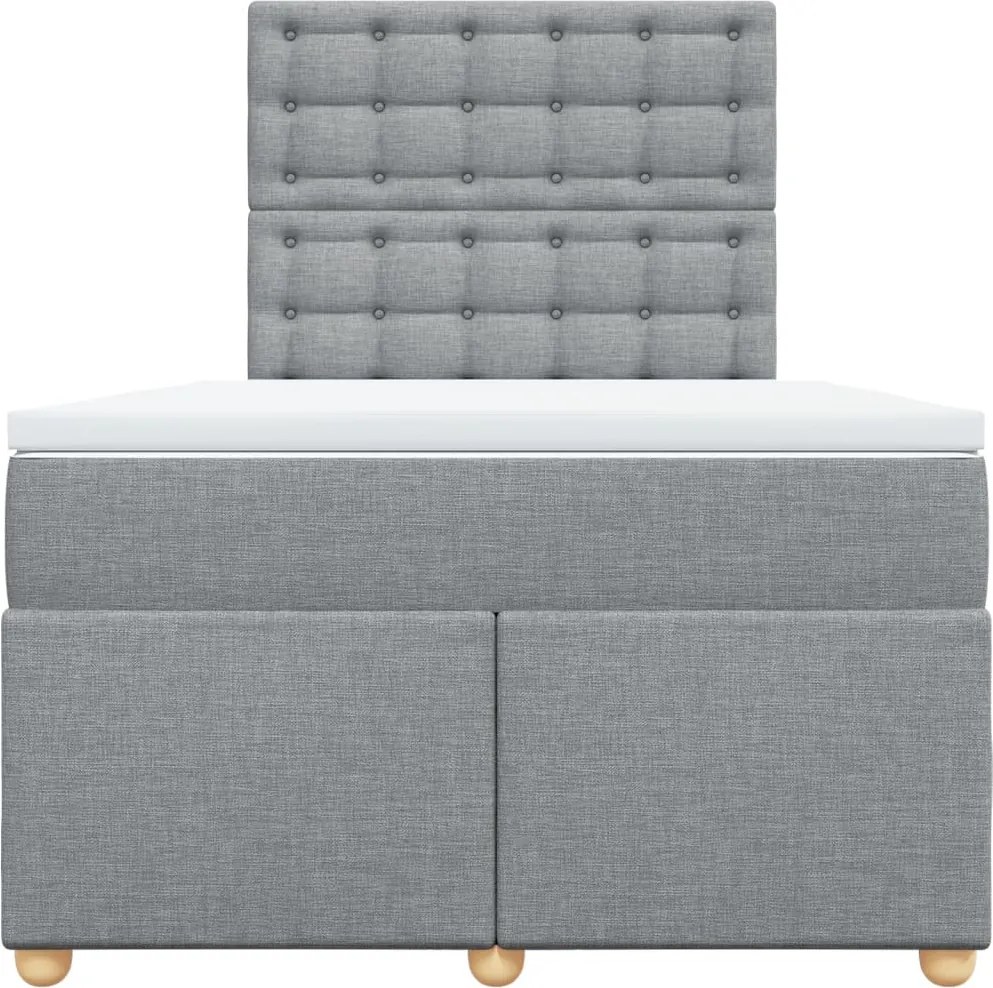 Box spring postel s matrací světle šedá 120x190 cm textil 3293533