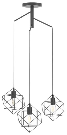 Eglo 43366 - Lustr na lanku STRAITON 3xE27/60W/230V