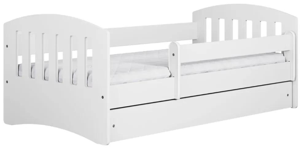 Benlemi Dětský pokoj CLASSIC v bílé barvě Zvolte rozměr: 80x140 cm, Zvolte matraci: Pěnová matrace, Zvolte šuplík: Se šuplíkem