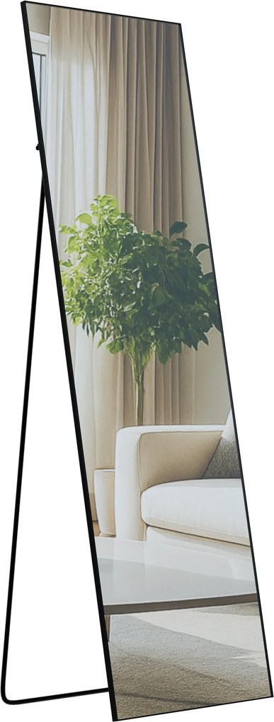 Zrcadlo Benicia 160x50 cm – černá-matt