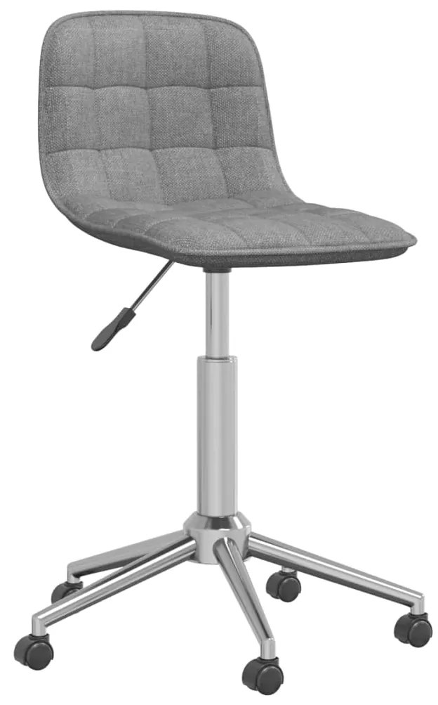 3086864 vidaXL Otočná kancelářská židle světle šedá textil