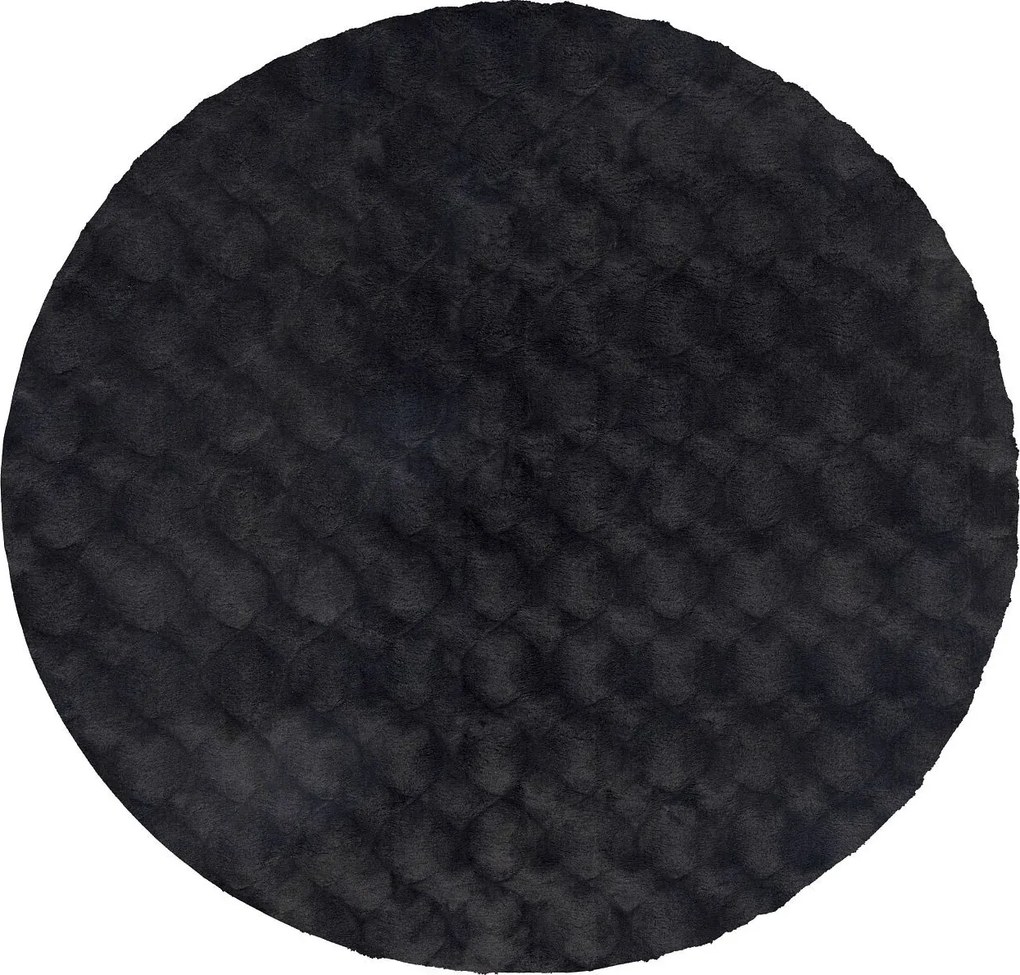Obsession, Kusový koberec Diamond Cut 800 Anthrazit kruh, 200x200 (průměr) kruh, černá, ložnice