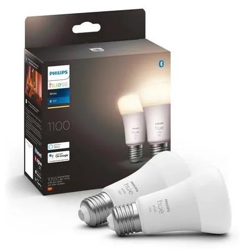 SADA 2x LED Stmívatelná žárovka Philips Hue WHITE E27/9,5W/230V 2700K