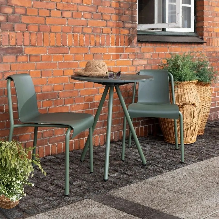 OnaDnes -20% Zelený plastový zahradní bistro stůl HOUE Nami 65 cm