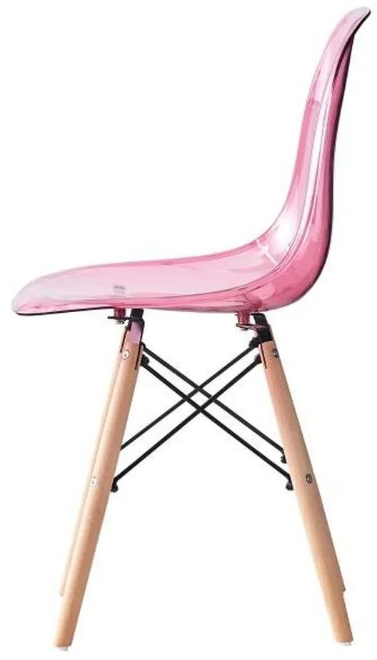 DKD Home Decor Růžová jídelní židle 44 x 46 x 81 cm, 30 x 40 cm
