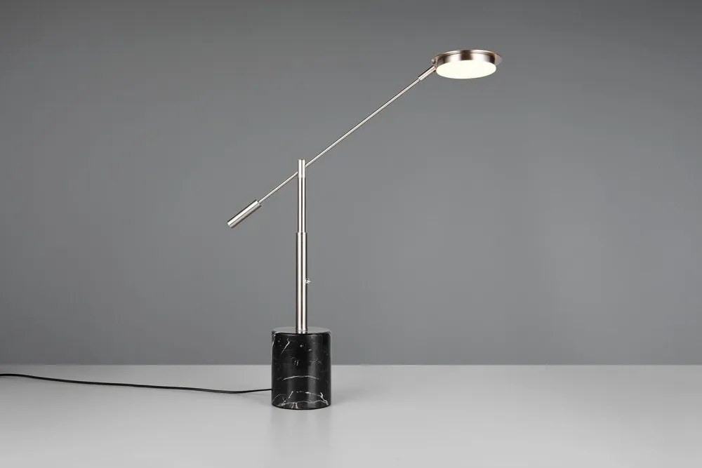 Černá/ve stříbrné barvě LED stolní lampa (výška 65 cm) Fiore – Trio Select