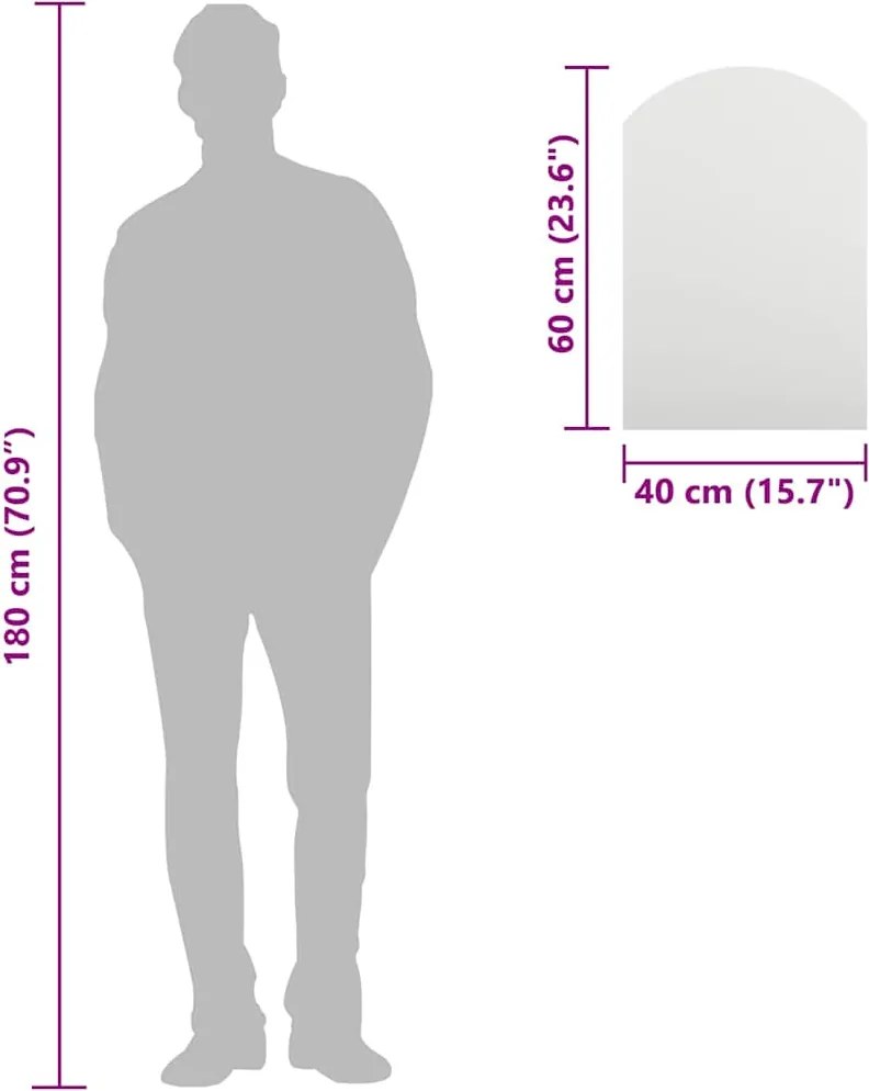 Zrcadlo 60 x 40 cm sklo 326087