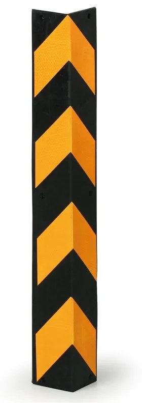 Ochrana rohů na zeď, výška 800 mm, oranžová/černá