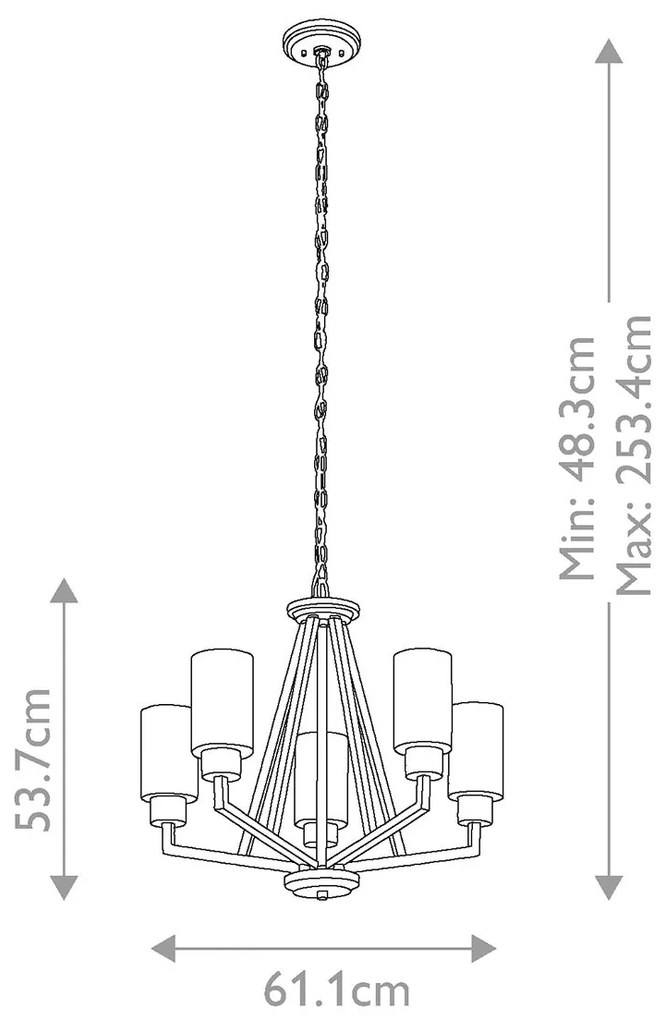 Elstead DERYN lustr do obýváku 5xE27