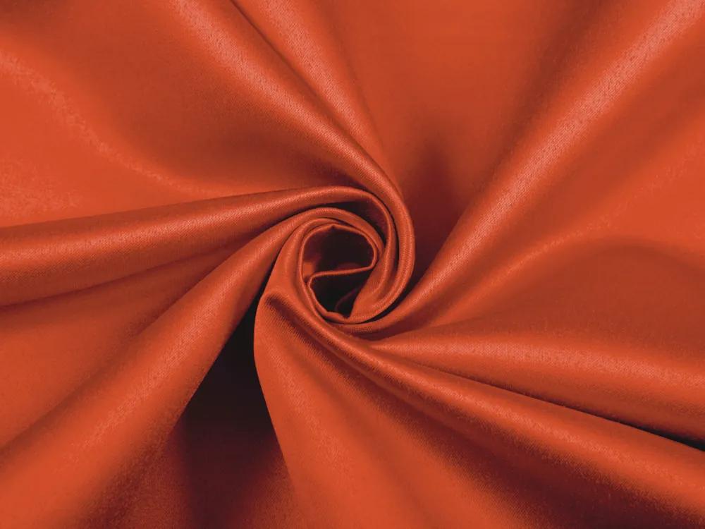 Biante Saténový běhoun na stůl polyesterový Satén LUX-L045 Cihlově červený 20x120 cm