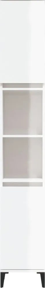 vidaXL Koupelnová skříňka 30 x 30 x 190 cm kompozitní dřevo [819798] Barva: Černá