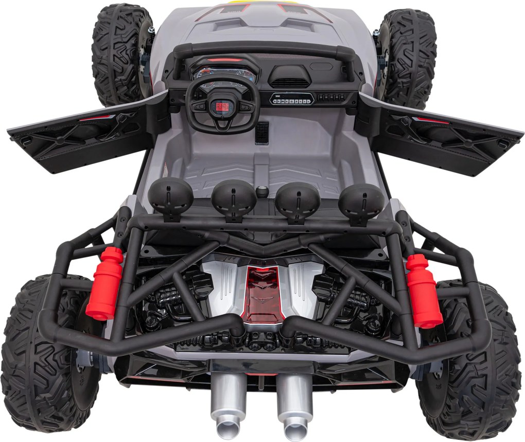 Ramiz Elektrická bugina Racing 5 pro děti +3 šedá + motory 2x200W + dálkové ovládání + pomalý start